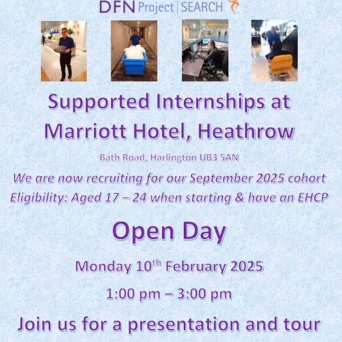 Meadow High School - Supported Internships at Marriott Hotel Heathrow ...